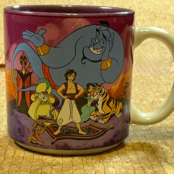 Disney | Dining | Vintage Disney Exclusive Aladdin Mug Exclusive 99s ...